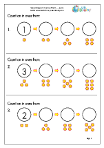 Counting On and Back Maths Worksheets for Early Reception (age 4-5)