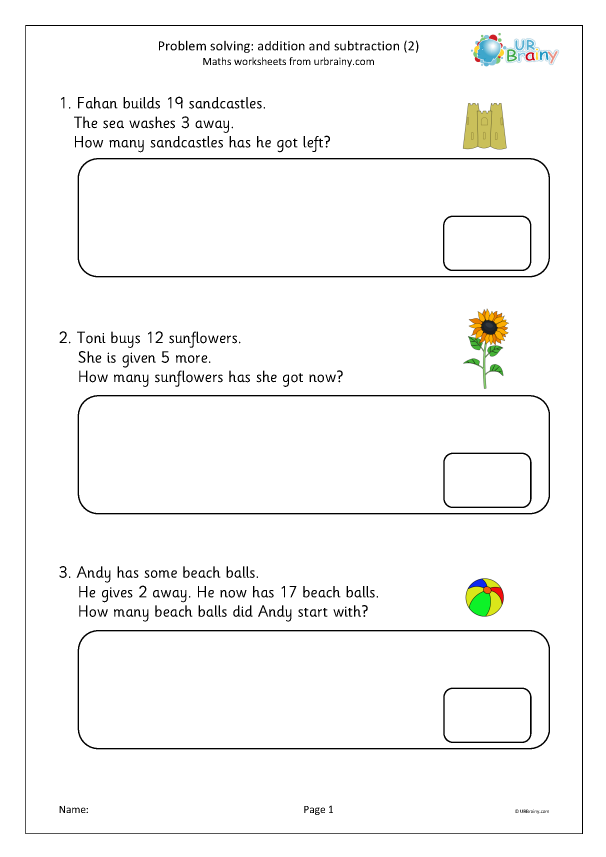 Problem Solving Addition And Subtraction 2 Reasoning Problem