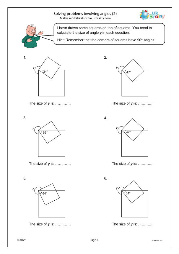 Solving Problems Involving Angles 2 Geometry Shape For Year 5