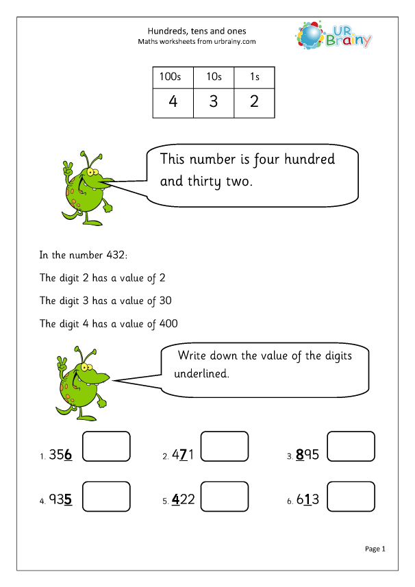 Hundreds Tens And Ones Number And Place Value By URBrainy