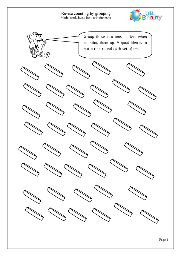 Revise counting by grouping - Number and Place Value by URBrainy.com