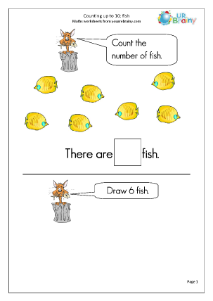 Counting up to 10 - fish