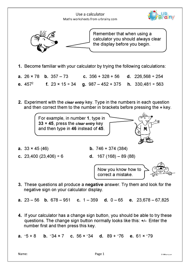 Use A Calculator Number And Place Value By URBrainy