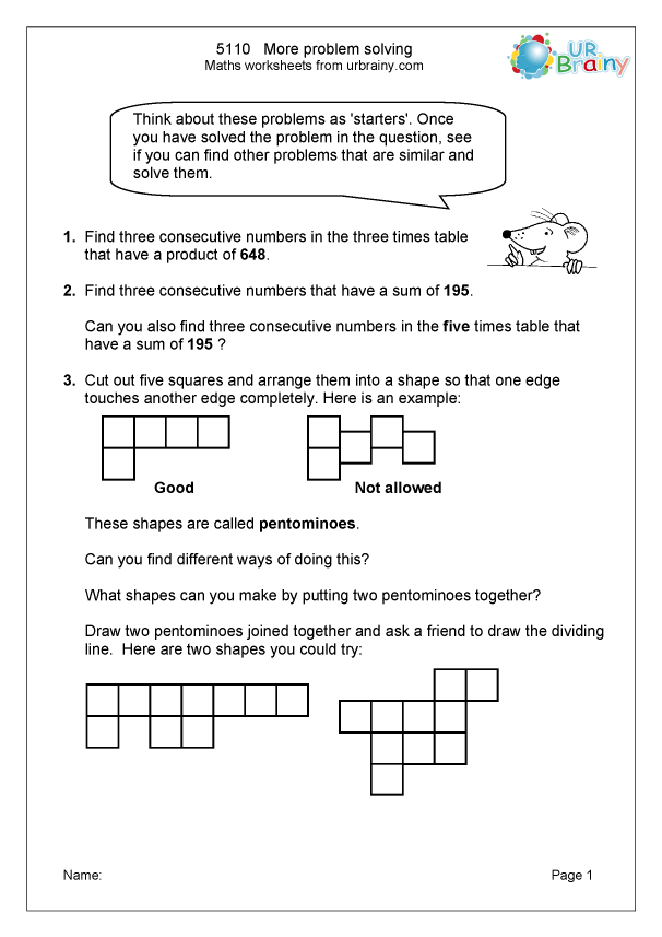 More Problem Solving Reasoning Problem Solving Maths Worksheets For Year 5 age 9 10 By