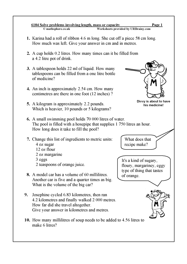 Mole Worksheet With Answers