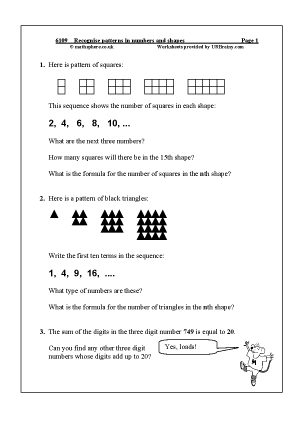 Reasoning/Problem Solving Maths Worksheets for Year 6 (age 10-11 ...