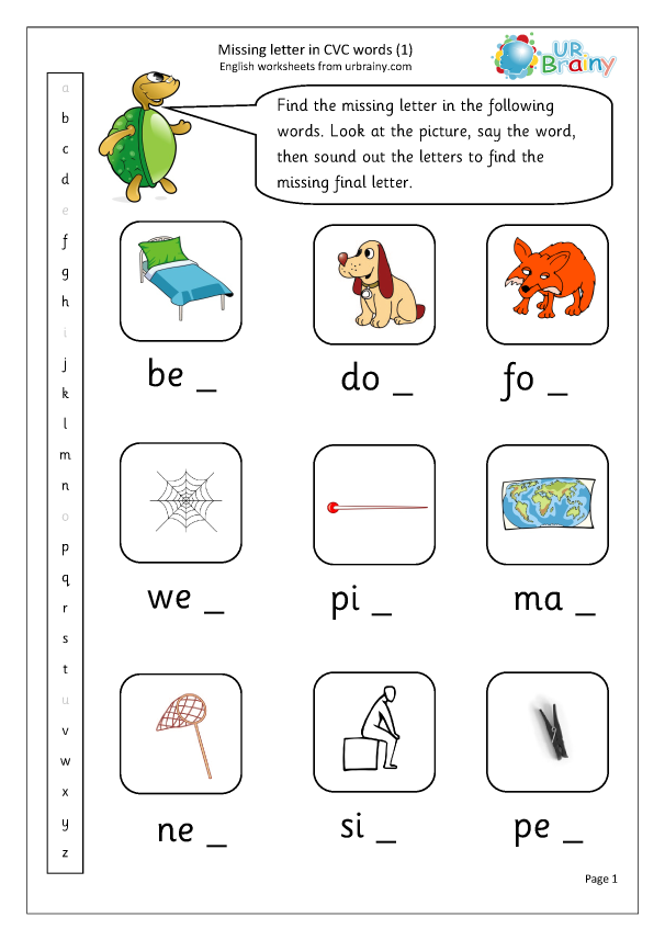 Missing Letter In CVC Words 1 More CVC Words And Activities By 