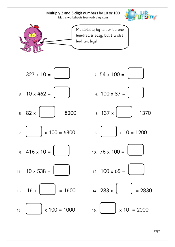 Multiplying 3 Digit Numbers By 1 Digit Numbers Worksheets Worksheets 