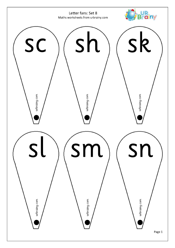 Letter Fans (Blends 3) - More Letter Fans English for Lower Primary ...