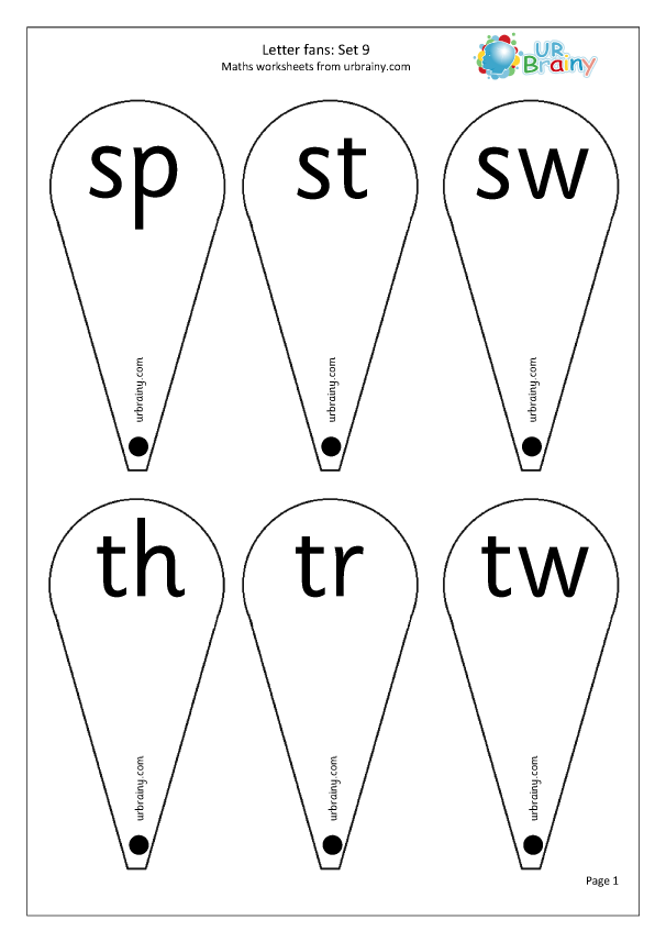 Letter Fans (Blends 4) - More Letter Fans English for Lower Primary ...