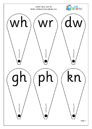 Letter Fans (Blends 5) - More Letter Fans English for Lower Primary ...