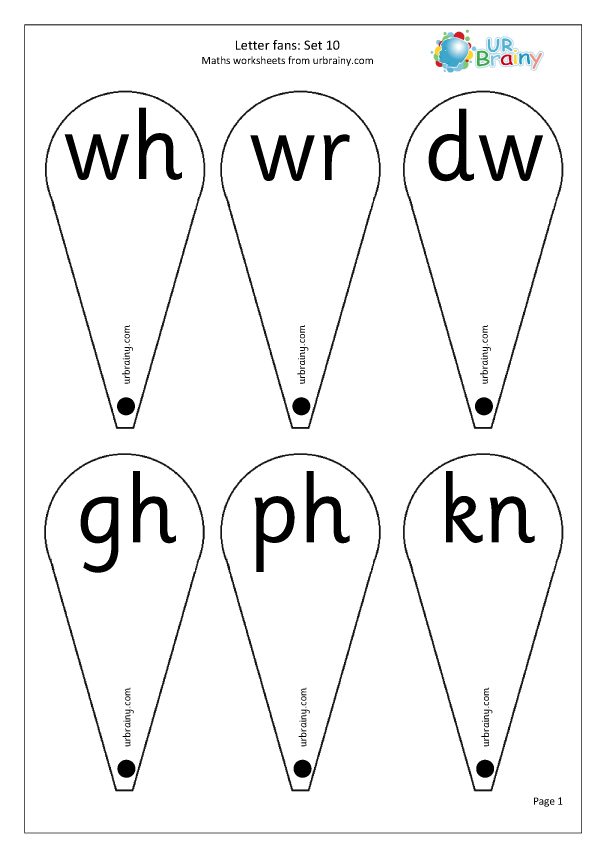 Letter Fans (Blends 5) - More Letter Fans English for Lower Primary ...