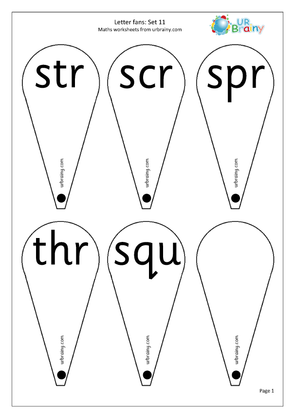 Letter Fans (Blends 6) - More Letter Fans English for Lower Primary ...
