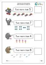 More Than or Less Than Maths Worksheets for Year 1 (age 5-6)