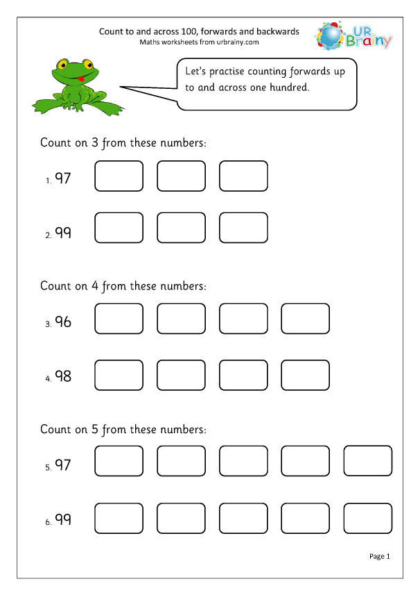 Count To And Across 100 Counting By URBrainy