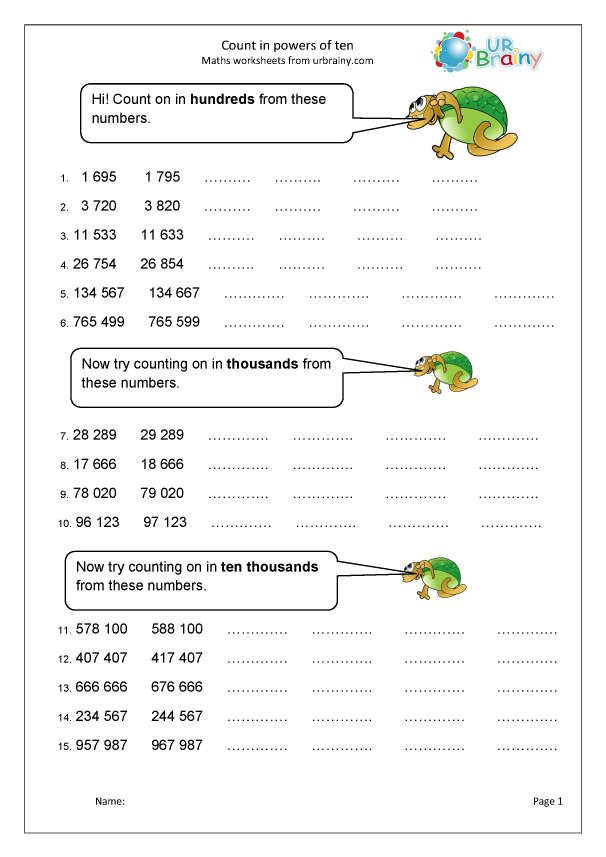Count In Powers Of 10 Number And Place Value By URBrainy