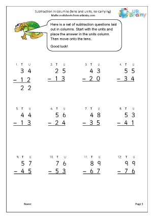 Subtraction in columns (3)