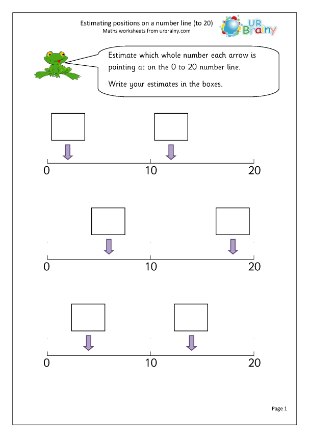 Estimating On A Number Line To 20 1 Number And Place Value By 