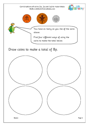 How many coins? (4) - Money by URBrainy.com