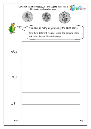 Adding coins - Money by URBrainy.com