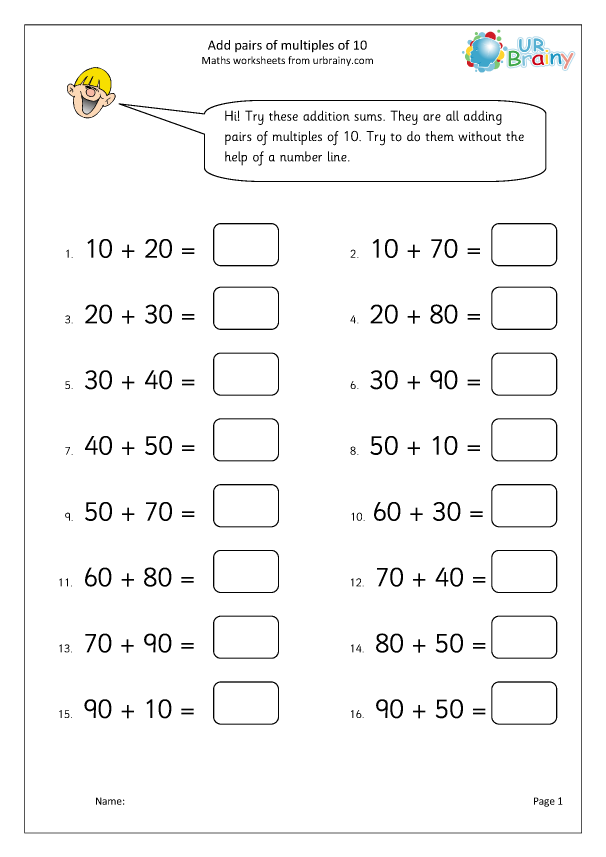 10s And Ones Worksheets