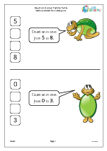 Counting On and Back Maths Worksheets for Later Reception (age 4-5)