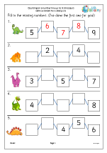 Later Reception Maths Worksheets (age 4-5)