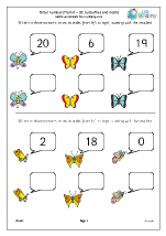Ordering Numbers Maths Worksheets for Later Reception (age 4-5)