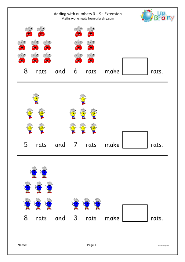 Extension Adding With Answers Above 9 2 Addition Maths Worksheets 