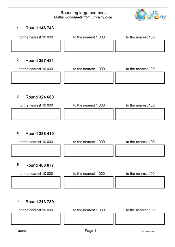Rounding Large Numbers Number And Place Value By URBrainy
