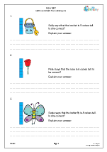 Measurement Maths Worksheets for Year 1 (age 5-6)