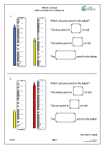 Measurement Maths Worksheets for Year 1 (age 5-6)