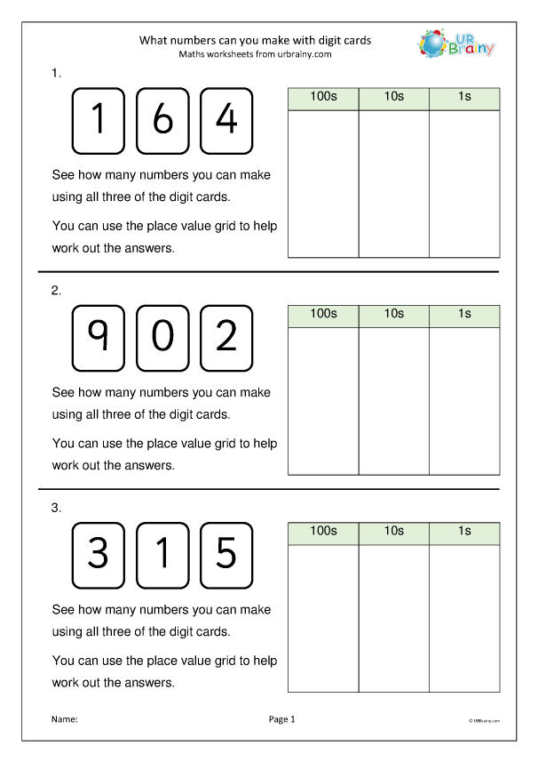 What Numbers Can You Make With Digit Cards Reasoning Problem Solving 
