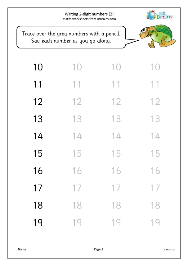 Writing 2 digit Numbers 2 Reading And Writing Numbers Maths 