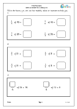 Fraction Worksheets for Year 2 (age 6-7)