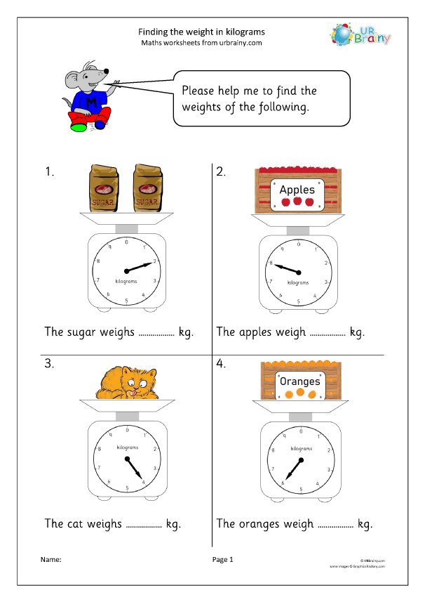 Finding The Weight In Kilograms Measurement By URBrainy
