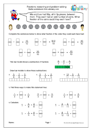 Fractions: reasoning and problem solving
