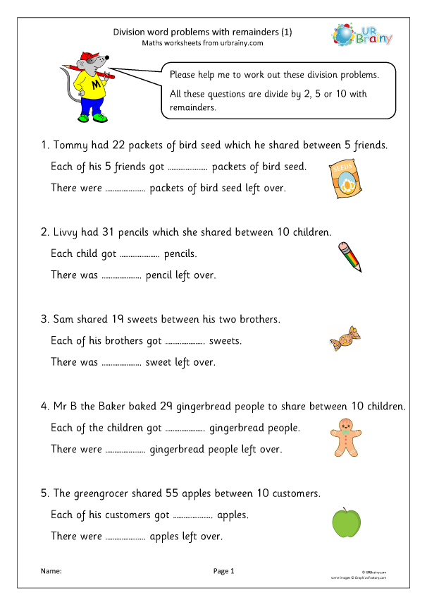 Basic Dividing Worksheets