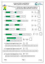 Fraction and Decimal Worksheets for Year 4 (age 8-9)