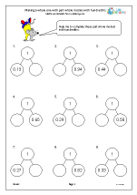 Fraction and Decimal Worksheets for Year 4 (age 8-9)