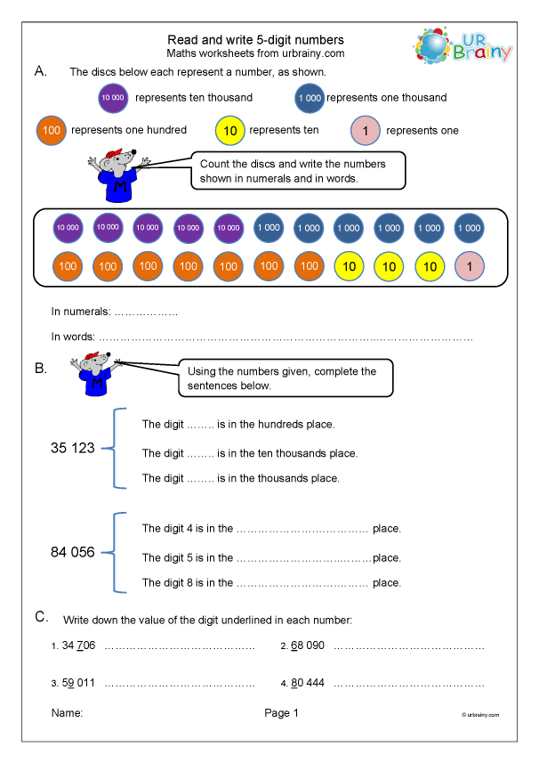 Reading And Writing 5 digit Numbers Number And Place Value By