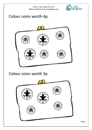 Making amounts from 1p coins - Money Maths Worksheets for Year 1 (age 5 ...