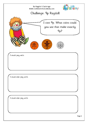 Reasoning/Problem Solving Maths Worksheets for Year 1 (age 5-6 ...