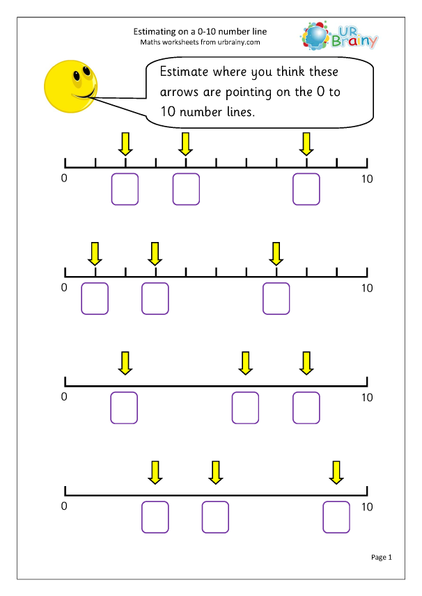 Estimate On A 0 10 Number Line Counting By URBrainy