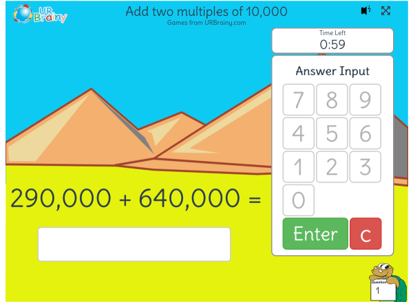 Add Two Multiples Of 10 000 Addition Maths Games For Year 5 age 9 10 