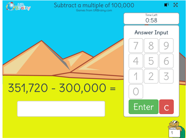 Subtract A Multiple Of 100 000 Subtraction Maths Games For Year 5 