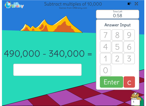 Subtract Multiples Of 10 000 harder Subtraction Maths Games For 