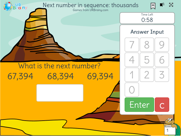 Next Number In Sequence Thousands timed Number And Place Value By URBrainy