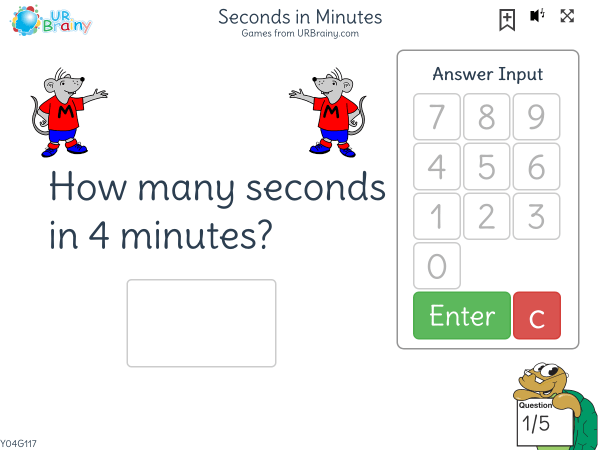 Seconds In Minutes Measurement And Shape Maths Games For Year 4 age 