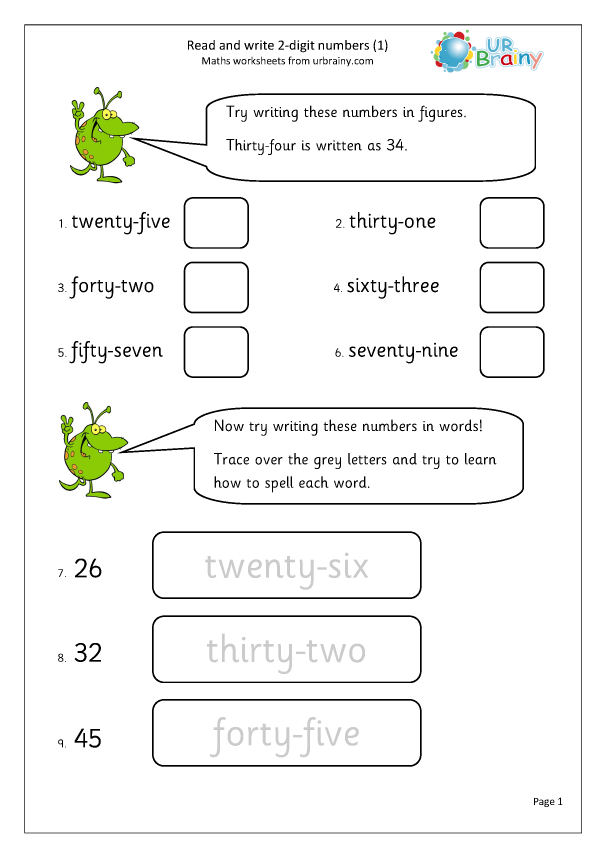 Read And Write 2 digit Numbers Number And Place Value By URBrainy